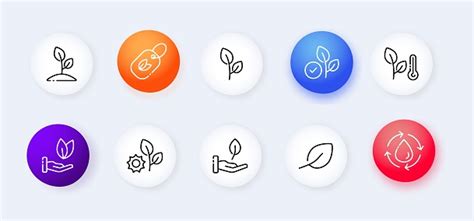 환경 설정 아이콘을 돌 봅니다 잎 나뭇잎 손 식물 지구 공장 생분해 성 패키지 가방을 저장합니다 생태 개념입니다 신형성 스타일 광고에 대 한 벡터 선 아이콘 꽃 식물에 대한