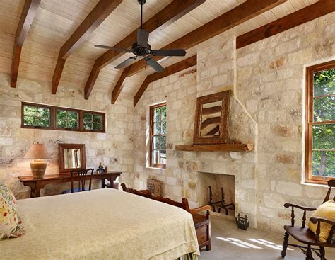 Bedrooms That Celebrate The Textural Brilliance Of Stone Walls