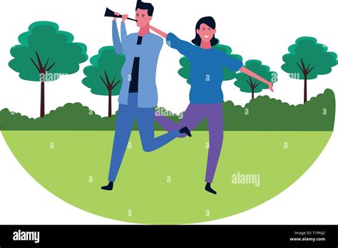 Young Man Dancing Outdoors Stock Vector Images Alamy