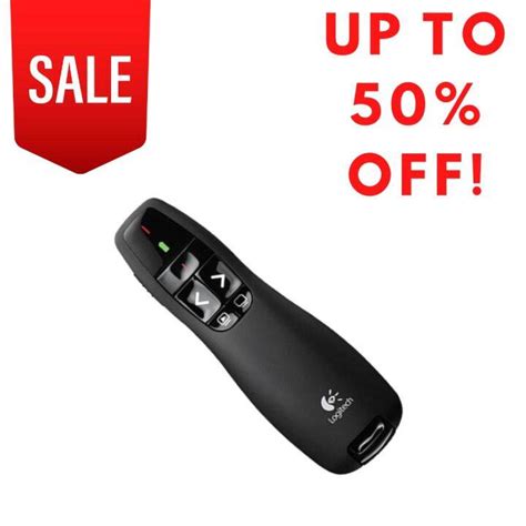 WITH FREEBIE Logitech R400 Laser Presentation Remote Presenter Clicker Black Powerpoint