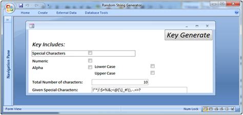 Microsoft Access Vba Generate Random Key String