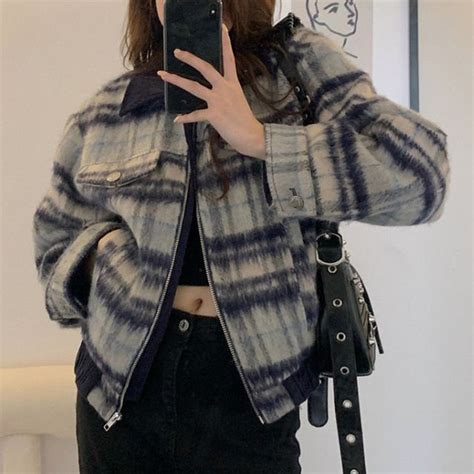 리리걸 Sm가을신상포근따뜻 시트런 체크 밍크 자켓 위시버킷