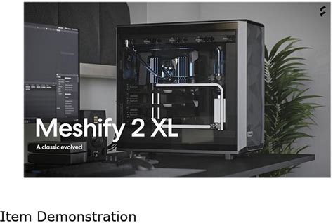 Open Box Fractal Design Meshify 2 Xl Black Atx Flexible Light Tinted Tempered Glass Window Full