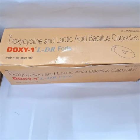 Doxy 1 L Dr Forte Cap Doxycycline And Lactic Acid Bacillus Capsules Packaging Size 10x10 At Rs