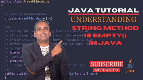 Java String Isempty Method Java Tutorial Youtube