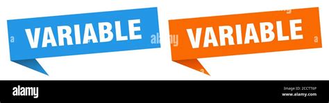 variable banner sign variable speech bubble label set stock vector image and art alamy