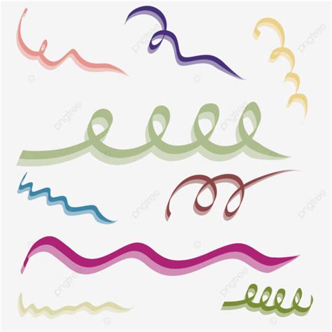 다채로운 구불구불한 선 낙서 구불구불한 선 낙서선 라인 아트 Png 일러스트 및 Psd 이미지 무료 다운로드 Pngtree