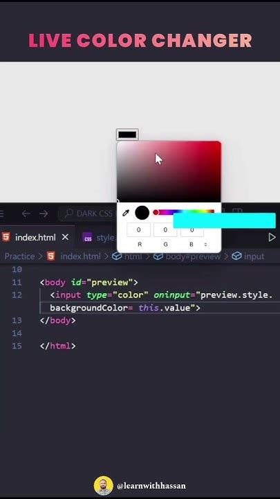 Background Color Changer using JavaScript in Html | Change Background Color, JavaScript ...