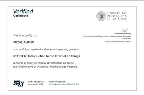 Fuzal Ahmed On Linkedin Iot Internetofthings Edx Techskills