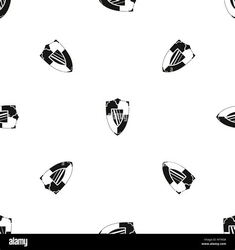 Shield Pattern Seamless Black Stock Vector Image And Art Alamy