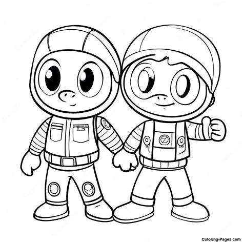 Mikey And Jj Coloring Page Coloring Pages Com