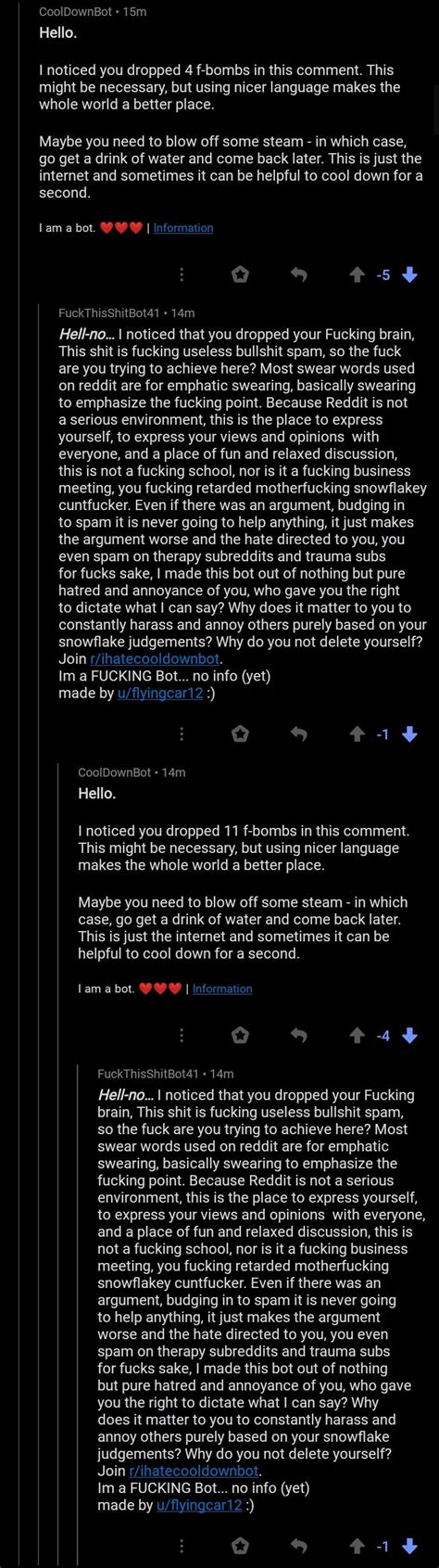 Fucking Hate Bot Wars Reveryfuckingthread