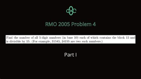 Rmo 2005 Problem 4 Part I Combinatorics And Number Theory Cheenta Math Olympiad Program
