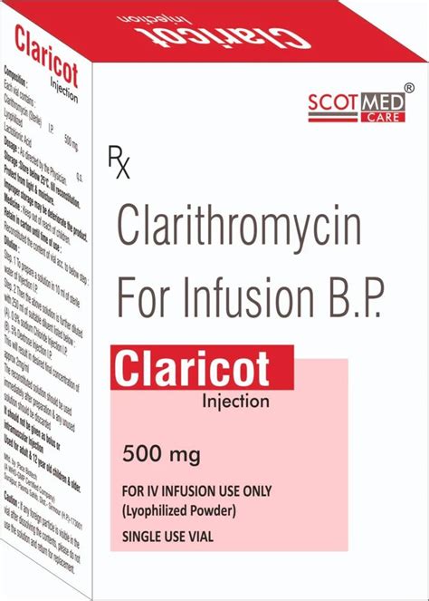 Clarithromycin 500 Mg Inj At Rs 380 Piece Yamuna Nagar Id 25902114830