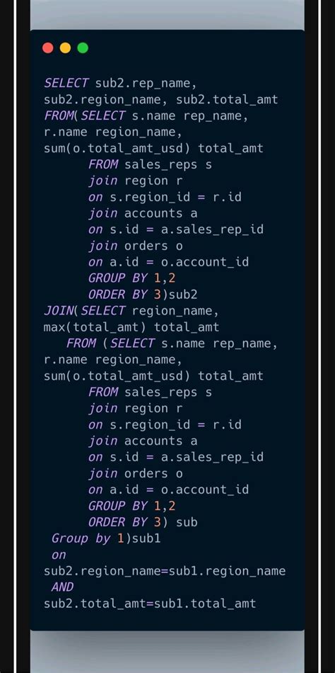 Sql Is Beautiful 😍 I Was Trying To Generate Information From 3 Tables