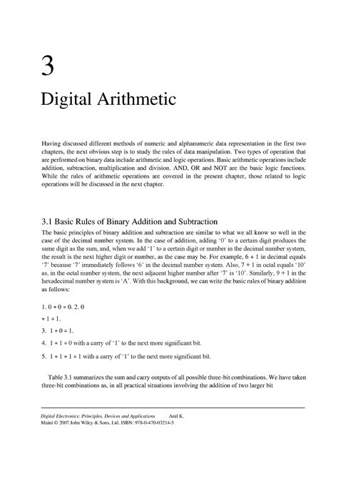 Digital Arithmetic Digital Arithmetic Having Discussed Different Methods Of Numeric And