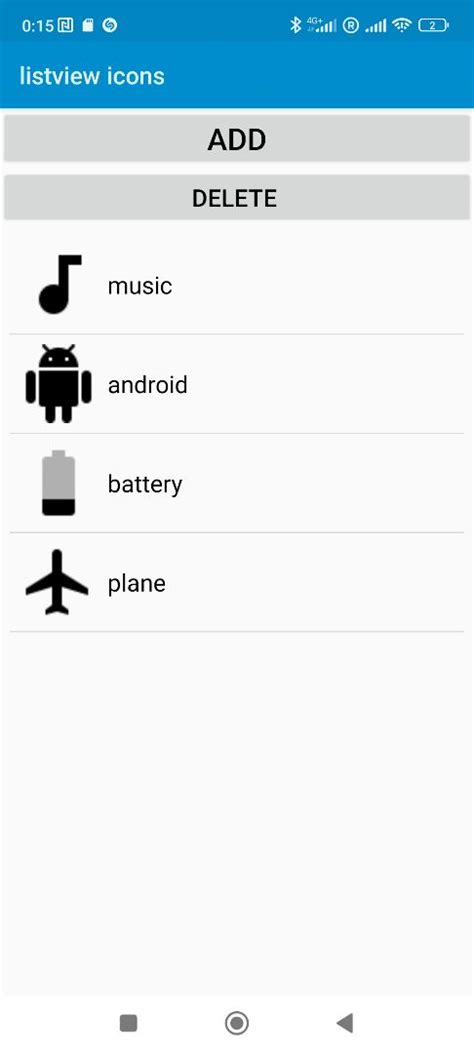 sketchub listview and gridview icons
