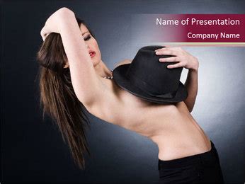 Black Hat Sexy Dancer A Sultry Performance PowerPoint Template Backgrounds Google Slides
