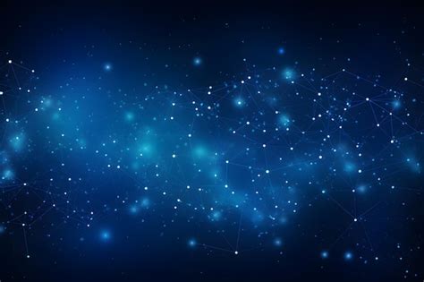 Premium Ai Image Blue Abstract Background With A Network Grid And