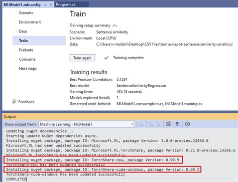 sentence similarity project debug failed with error two torchsharp