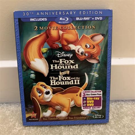 Disney Fox And The Hound I And Ii Movie Blu Ray Dvd 30th Anniversary Ed 3