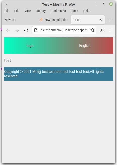 Machine Learning How Set Color Flex Html Tags Position Cover All Web Page Width At The End