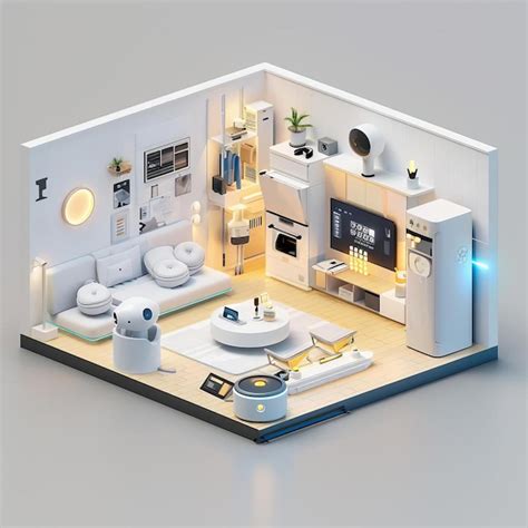 Illustration 3d Model Aipowered Virtual Assistants For Smart Home Automation And Control