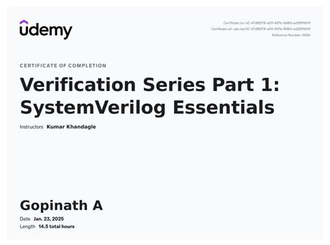 Gopinath A On Linkedin Systemverilog Rtldesign Verification Vlsi