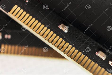 Ddr4 Dram Computer Memory Module Chipset Macro Stock Image Image Of Data Module 288398279