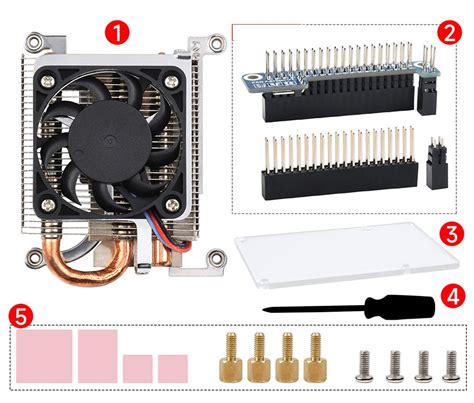 Ultra Thin ICE Tower Cooling Fan For Raspberry Pi B With FAN Adapter V X PIN Female