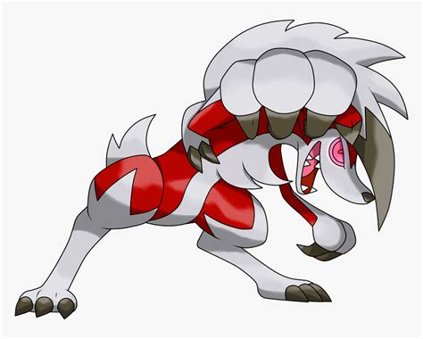 Pokemon Lycanroc Night Form HD Png Download Kindpng