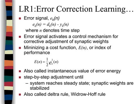 artificial neural networks lect3 neural network learning rules pdf