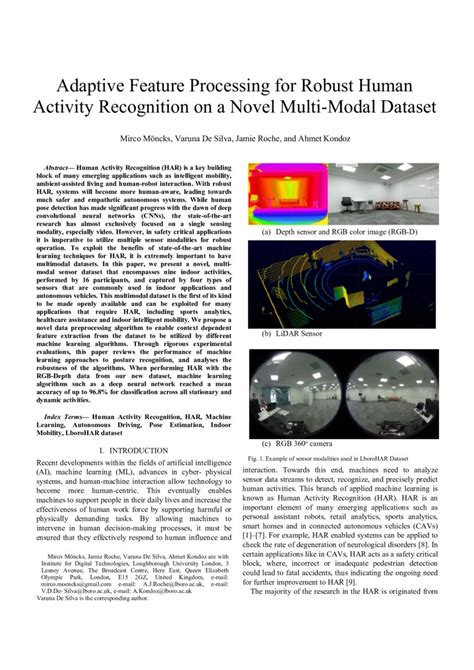 Adaptive Feature Processing For Robust Human Activity Recognition On A Novel Multi Modal Dataset