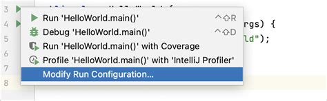 アプリケーションを実行する Intellij Idea ドキュメント