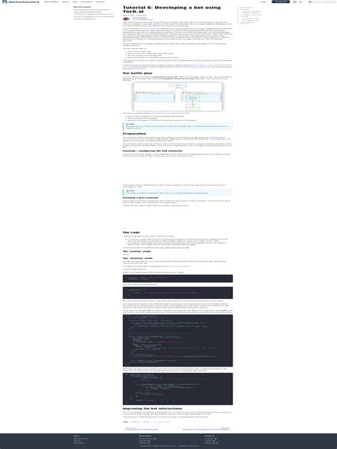 tutorial 6 developing a bot using tock ai workadventure documentation pdf internet bot