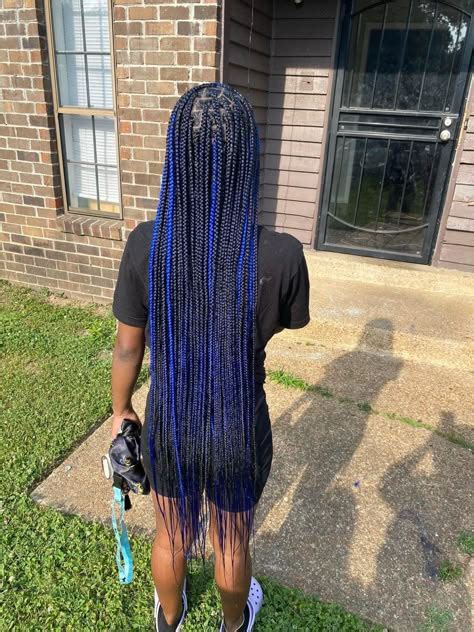 Royal Blue Knotless Braids
