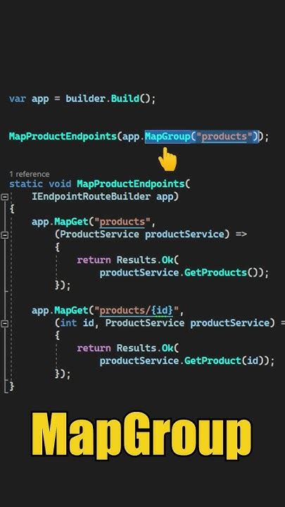 Use Mapgroup For Clean Minimal Api Routes Shorts Youtube