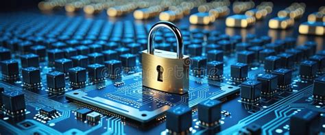 Protecting Data And Maintaining Privacy With Security Concept Padlock