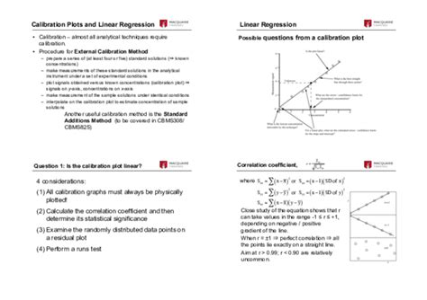 Pdf Calibration Plots And Linear Regression