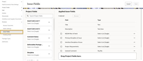 Configure Issue Fields For Document Processes