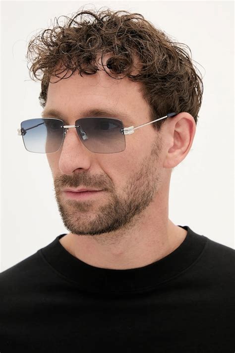 Bottega Veneta Okulary Przeciwsłoneczne Męskie Kolor Srebrny Bv1126s