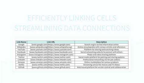 Improving Data Connections By Linking Cells Effectively Excel Template Free Download Pikbest
