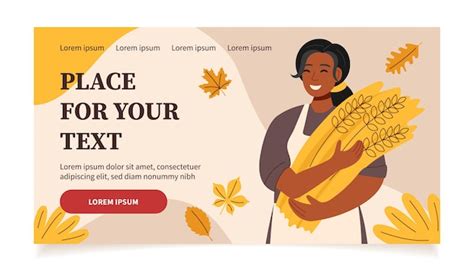 Premium Vector Banner Harvest People6