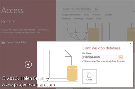 Database First Steps - Access 101 - Create your first database