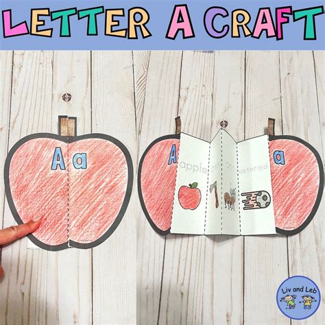Letter A Alphabet Craft Apple Craft Etsy Alphabet Crafts Letter