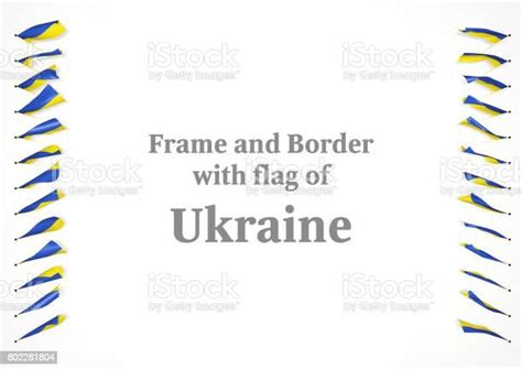 프레임과 우크라이나의 국기와 국경입니다 3 차원 일러스트 레이 션 0명에 대한 스톡 사진 및 기타 이미지 0명 공란 교육 Istock