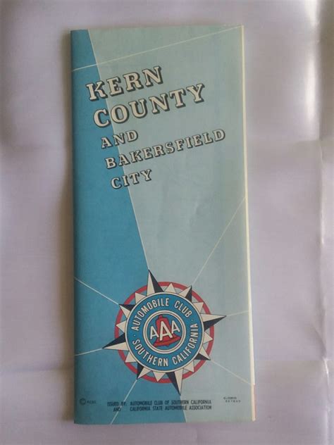 Aaa Kern County And Bakersfield City Road Map Ebay