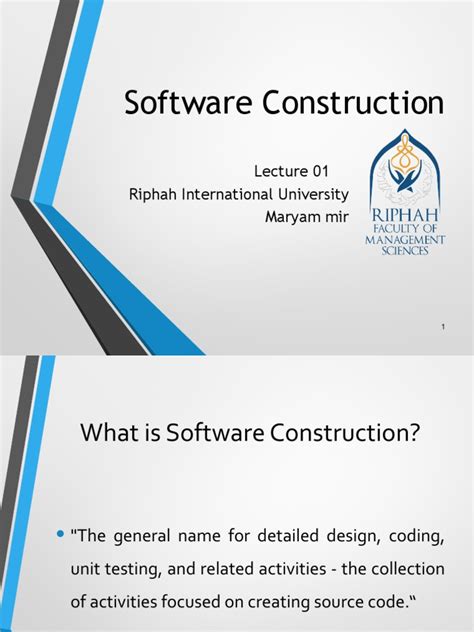 Software Construction Lecture 1 Pdf Software Development