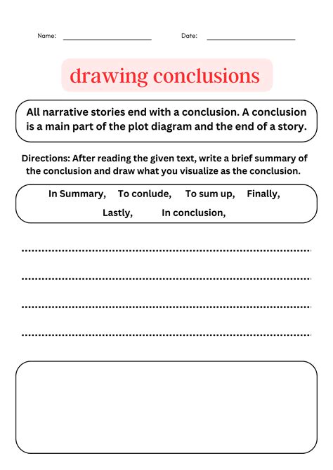 Drawing Conclusions Examples With Answers Writing Conclusion