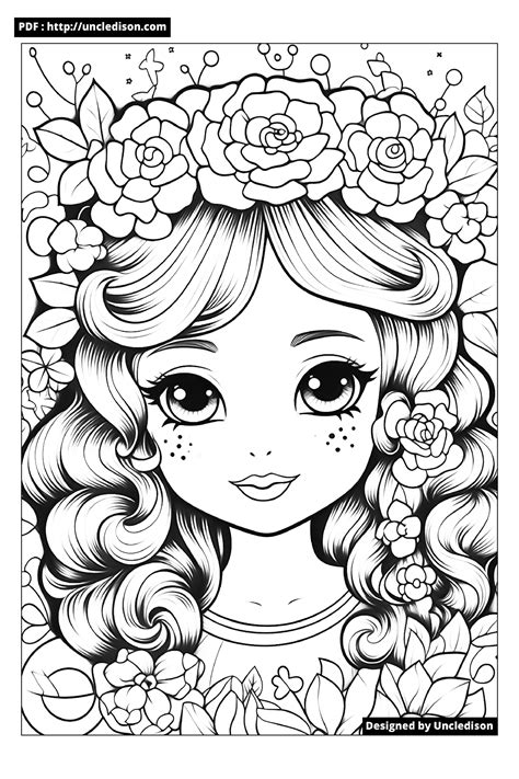 색칠공부도안 소녀 여자 공주 숙녀 여왕 아이 어린이 어른 어르신 귀여운 색칠도안 Pdf